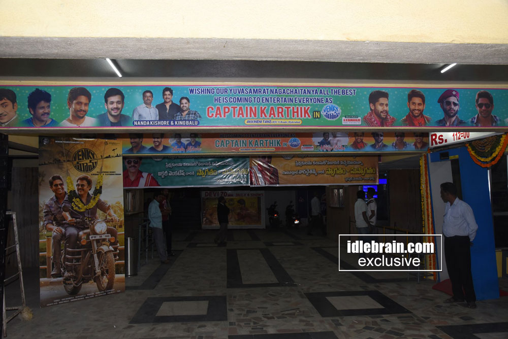 Venky Mama team at Devi Theater, RTC X Roads, Hyderabad - Telugu cinema